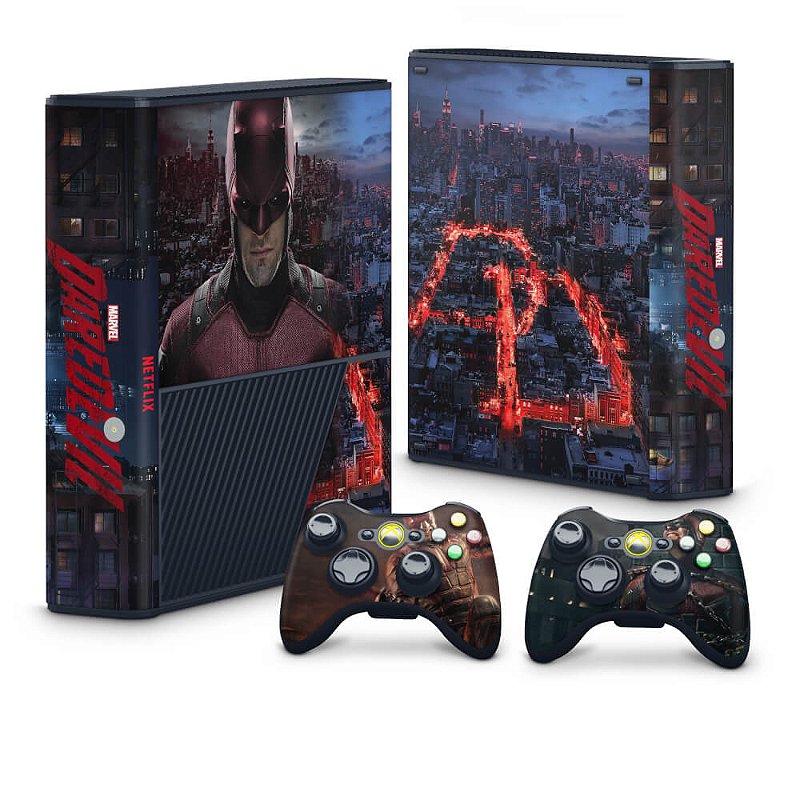 Xbox 360 Super Slim Skin - Daredevil Demolidor - Pop Arte Skins