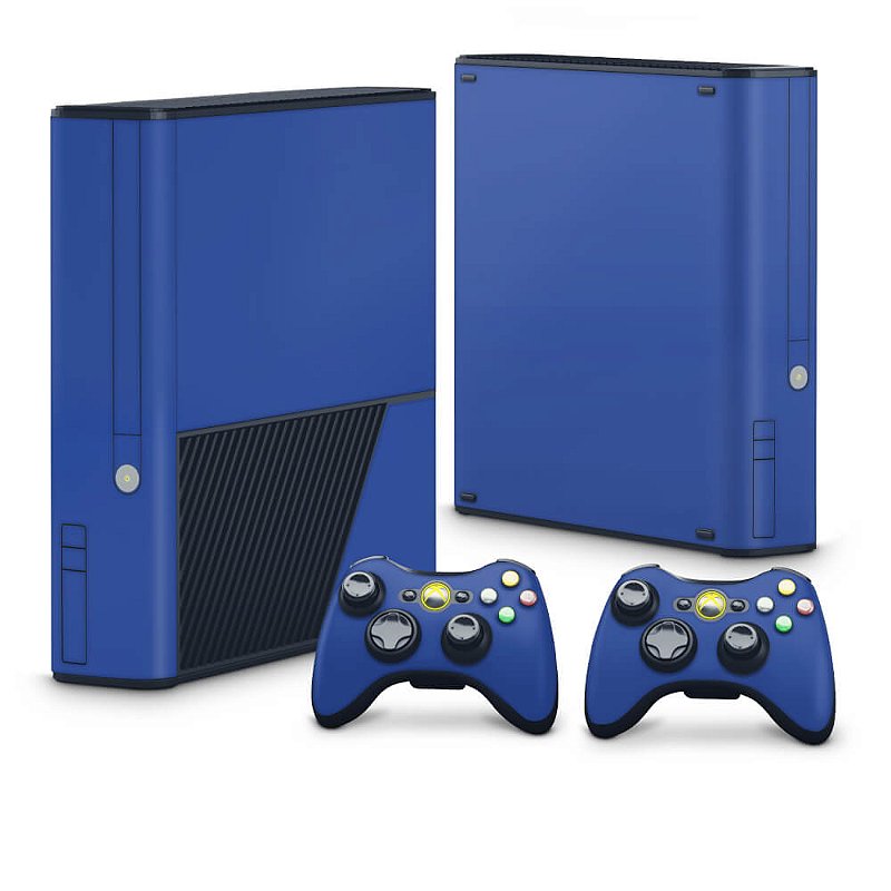 Xbox 360 Super Slim Skin - Azul Escuro - Pop Arte Skins