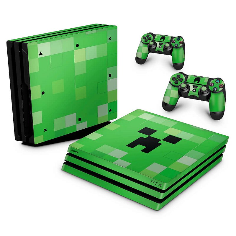 PS4 Pro Skin - Creeper Minecraft - Pop Arte Skins
