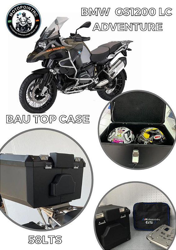 BAÚ 58L TOP CASE SUPERIOR TRASEIRO BMW R1200 GS- LC ADVENTURE ...