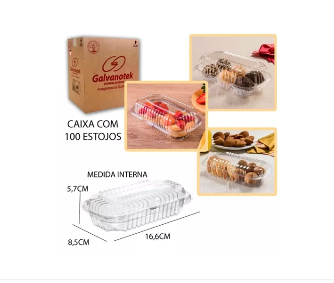 EMBALAGEM DE PLASTICO DOCE SALGADO GA-10 C/ 100UN - GALVANOTEK - Hética Embalagens - Embalagens ...
