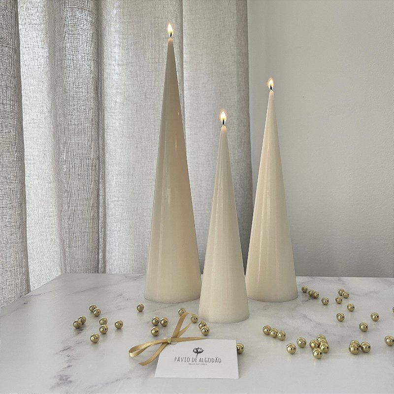 Vela Natural | Cone - Pavio de Algodão