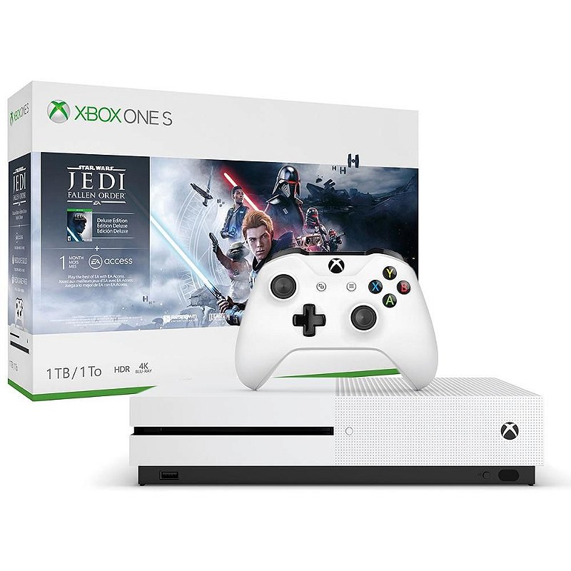 Console Xbox One S 1TB Branco + Star Wars Jedi: Fallen Order ...
