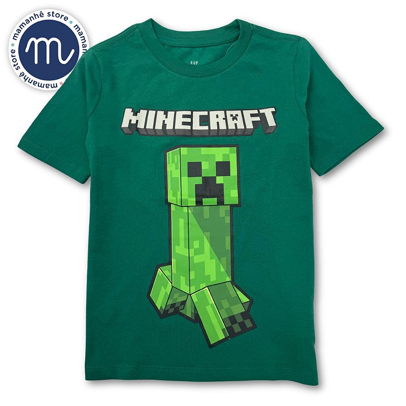 Camiseta Gap Minecraft - Mamanhê Store - Roupas e Acessórios Infantis