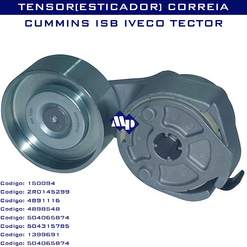 TENSOR CORREIA CUMMINS ISB IVECO TECTOR - 150094 4891116 - Multpecas ...