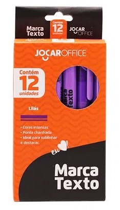 Marca Texto Lilas Cx/12 Unds Jocar Office - CASA DO PAPELÃO