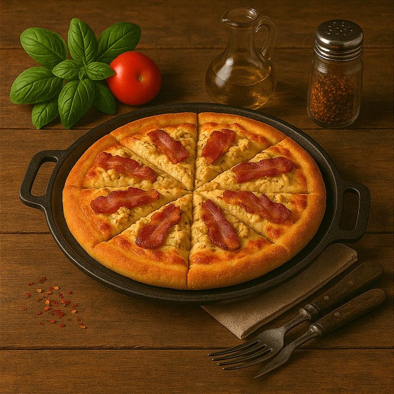 Forma de Pizza Gigante Ferro Fundido 37 Cm Crosta Crocante - Ô Bichim ...