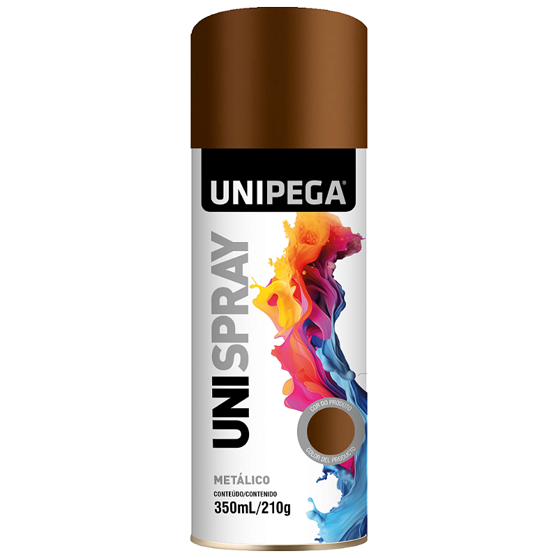 Tinta Spray Metálica Bronze 350ml - Unipega Shop