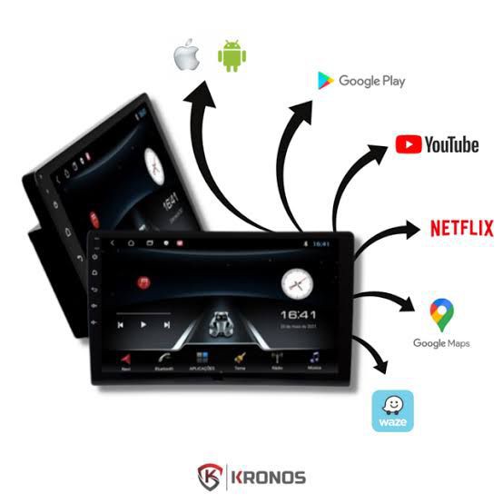 Multimídia Kronos - Android 9´QUAD CORE T3L - Elite Som e Acessórios