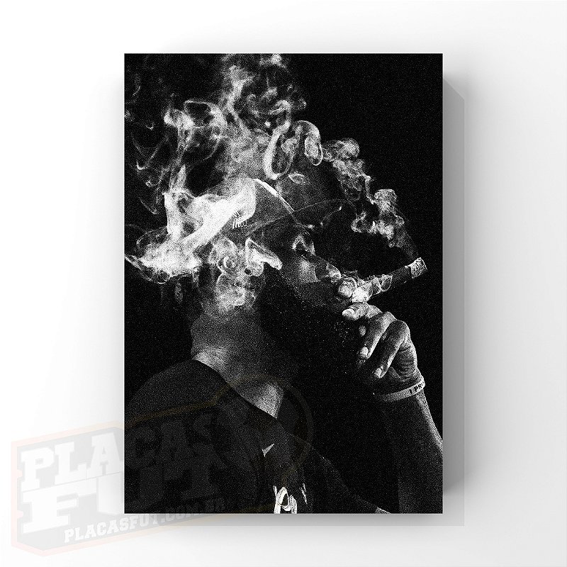 Quadro Lebron James Smoke - PlacasFUT - Itens Decorativos