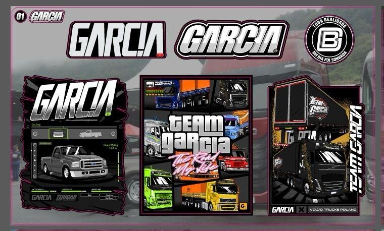 Adesivo Cartela Team Garcia 01 | Loja Online - Loja Bruno Garcia