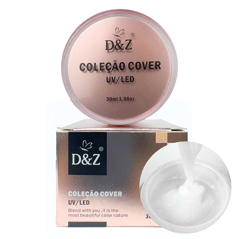 Gel Control White 30ml Coleção Cover D&Z UV Alongamento Unha - Lovenna