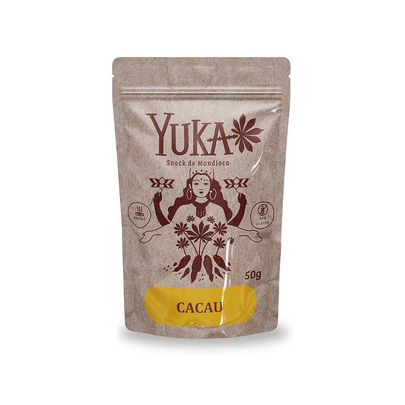 Snack de Mandioca Yuka Sabor Cacau 100% Natural 50g - Menu com Saúde ...