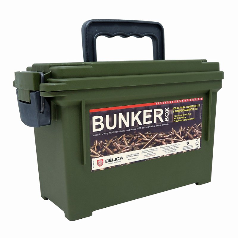 Caixa Bunker Box Bélica - Verde - Loja Oficial da Marca Bélica Militar