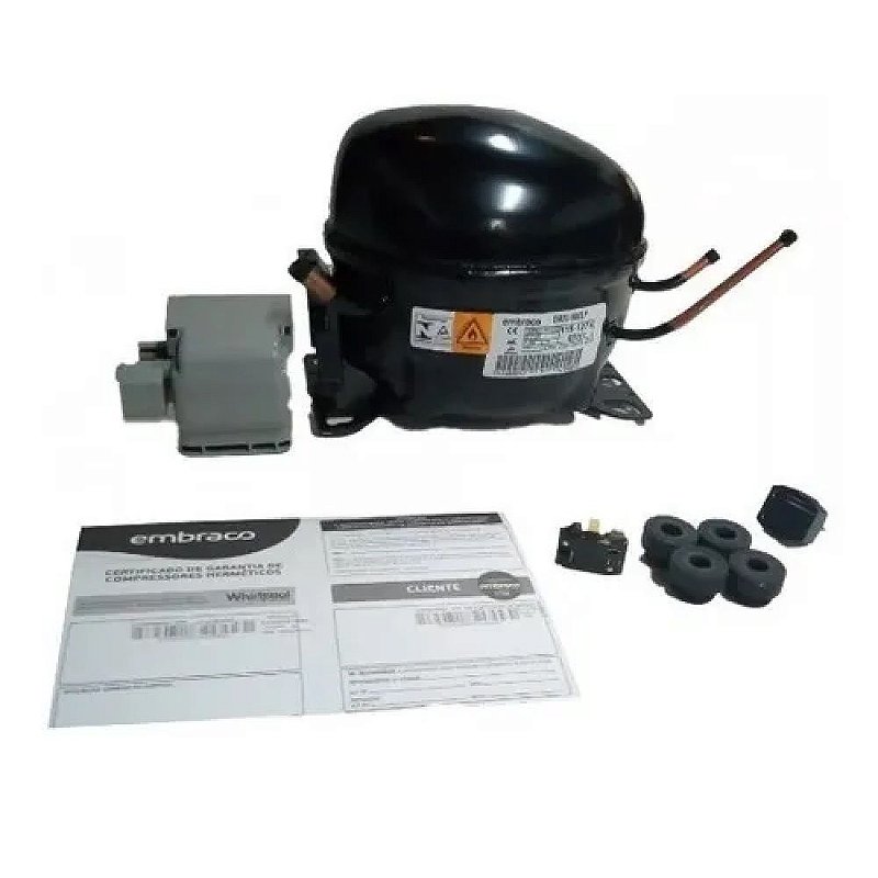 Compressor 220V R600a 1/5 EM2P 70CLP W10769940 Embraco - Gold Service Autorizada Brastemp Consul
