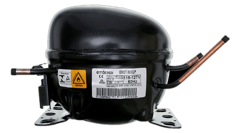 Compressor Embraco 1/6 R600 127V original W11133677 - Gold Service ...