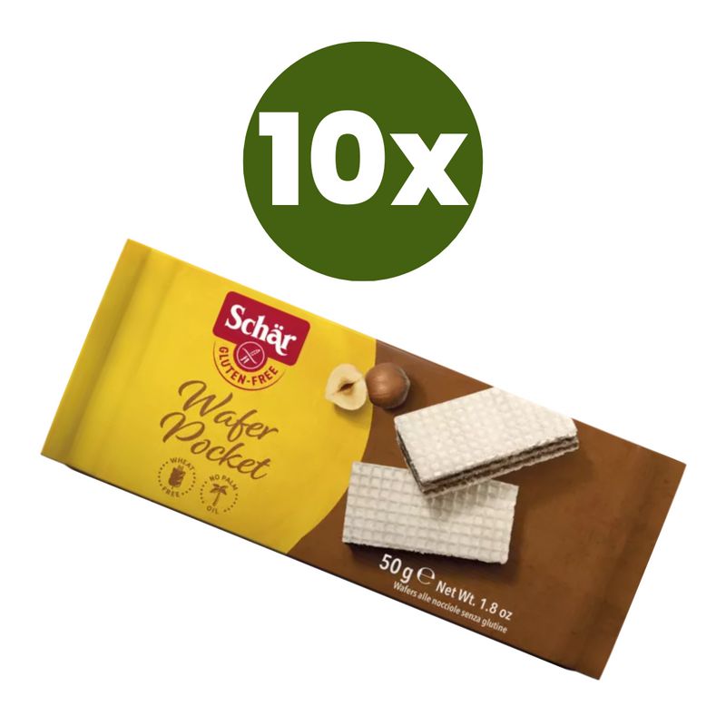 Kit 10 Wafer Pocket Sem Glúten Schar 50gr - Melhor loja para sua ...