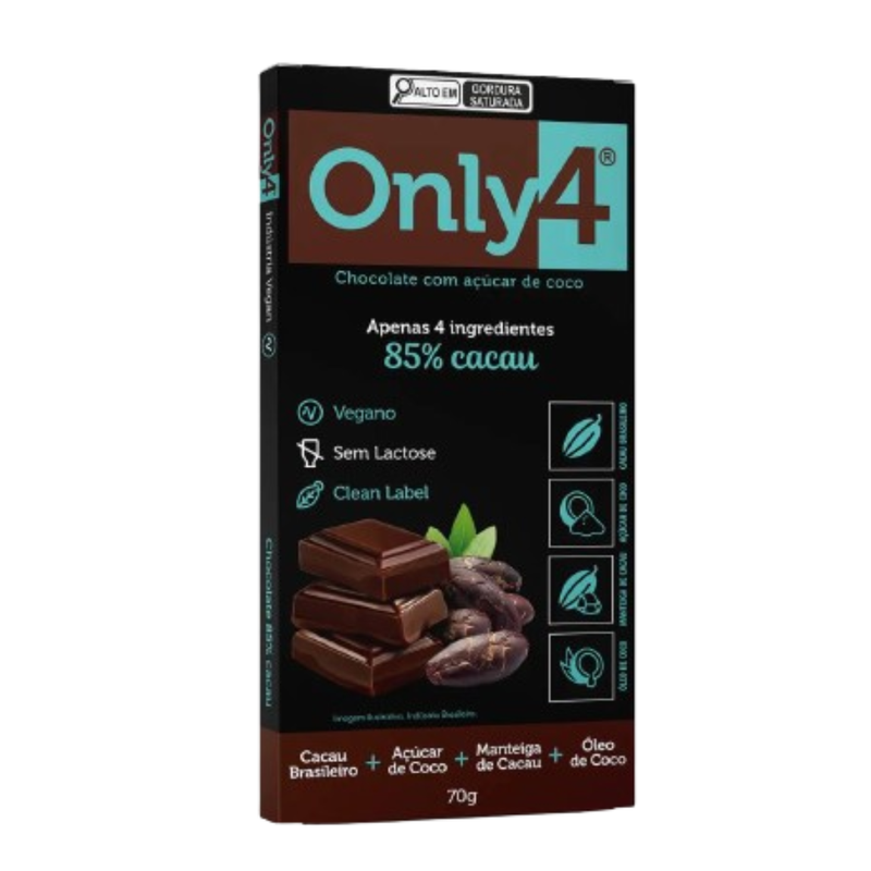 Chocolate 85% Cacau Only4 SG SL 70g*Val.060425 - Melhor loja para sua ...