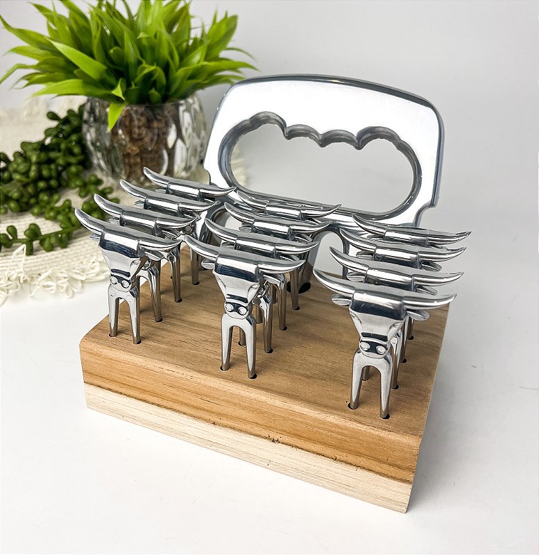 Kit Garra de Urso com 12 Garfinhos e Base Personalizado - Encanto Laser