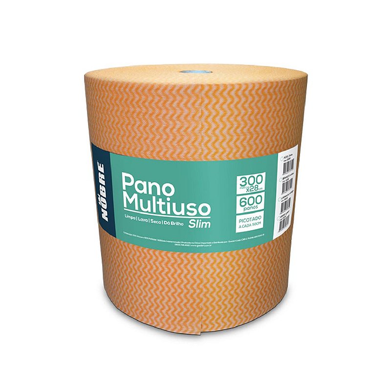 Pano Multiuso Nobre Slim Laranja 28cm X 300m - SuperLimpinho - O ...