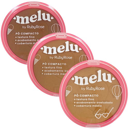 Pó Compacto Melu Cores Escuras Ruby Rose | Fornecedor de Make - Virtual Make | Maquiagem Atacado ...