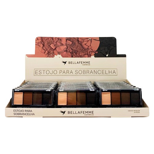 Estojo de Sombras para Sobrancelha Bella Femme | Revenda Maquiagem - Virtual Make | Maquiagem ...