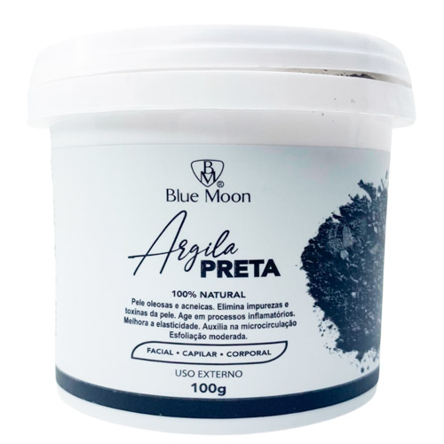 Argila Preta 100% Natural Blue Moon | Skin Care Atacado - Virtual Make ...