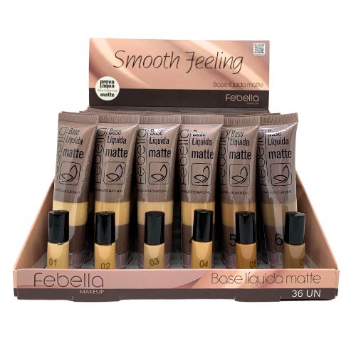 Base Líquida Matte Smooth Feeling Febella | Revender - Virtual Make | Maquiagem Atacado p ...