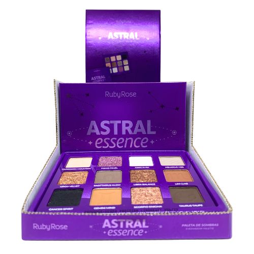 Paleta Astral Essence Ruby Rose - C/ 12 un Atacado - Virtual Make | Maquiagem Atacado p/ Revenda ...