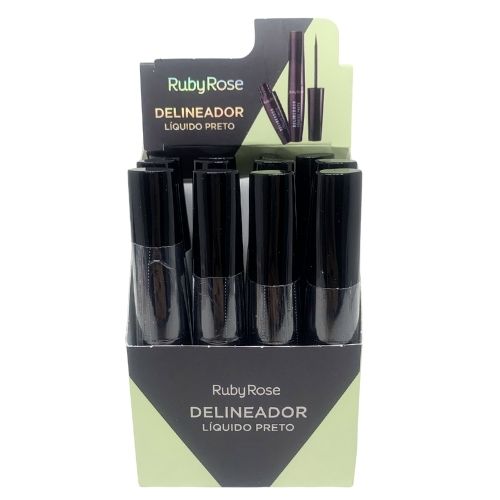 Delineador Líquido Preto Ruby Rose – Box com 12 unidades - Virtual Make ...