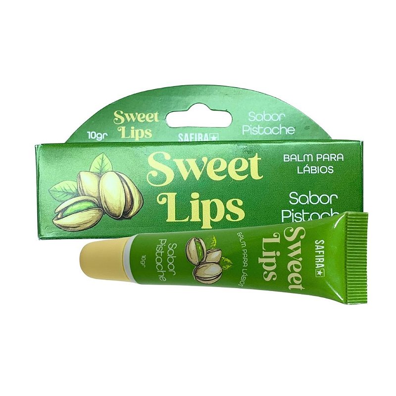 Hidratante Labial Balm Sweet Lips Pistache Safira - Virtual Make ...