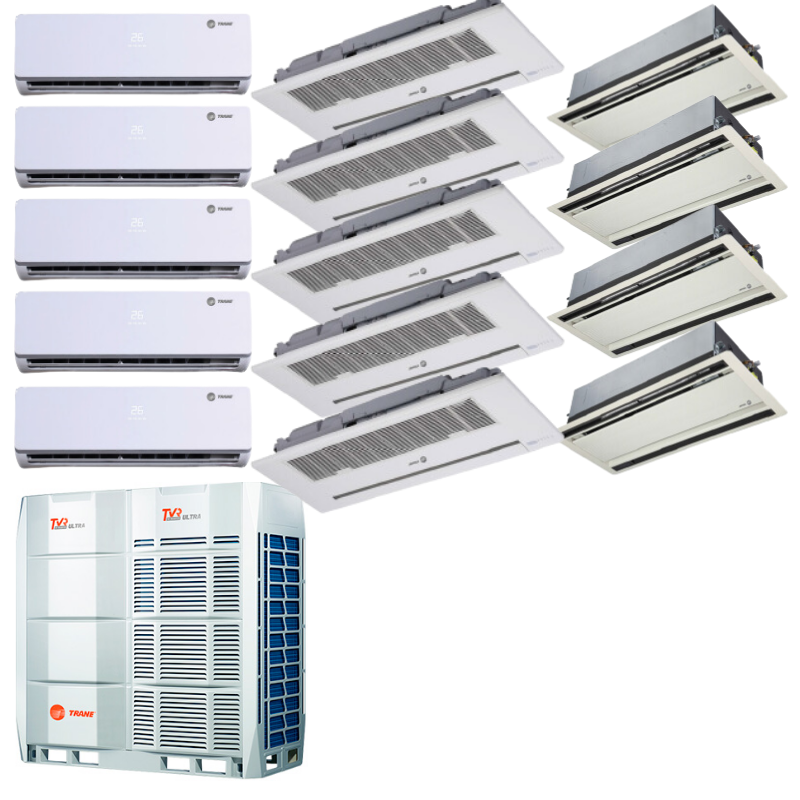 TVR Trane 8 HP Q/F (5 x HW 7.500 BTUs 4 x Cassete 2 vias 7.500 BTUs 4 x ...