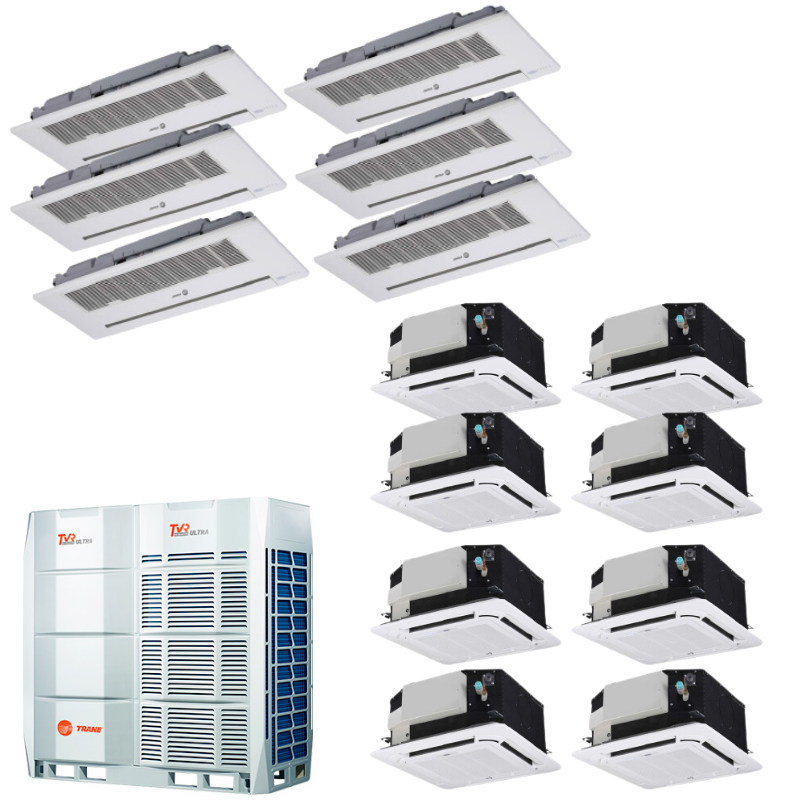 TVR 12 HP Trane Q/F (6 x Cassete 1 via 9.000 BTUs 8 x Cassete 4 vias ...