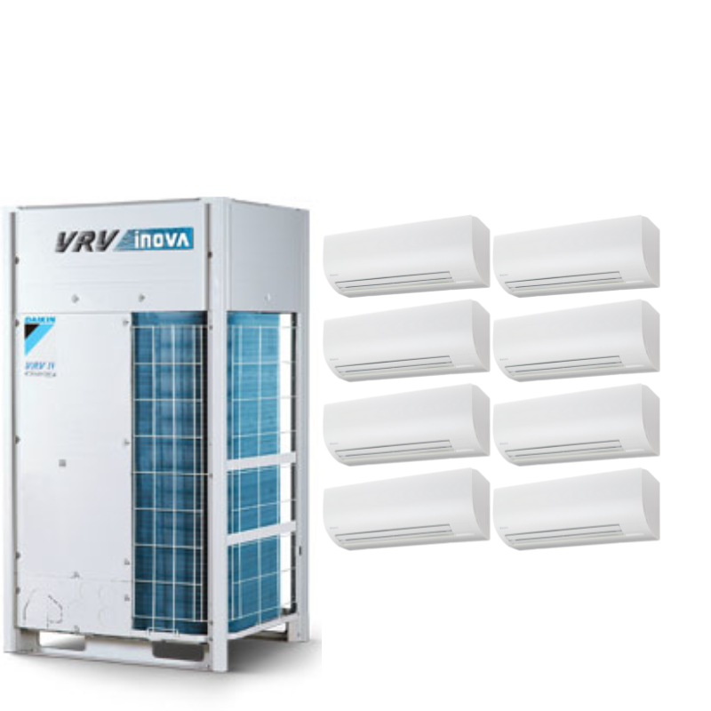 VRV 10 HP Daikin Q/F (8 x Hi Wall 12.000 BTUs) 220V/380V Trifásico ...