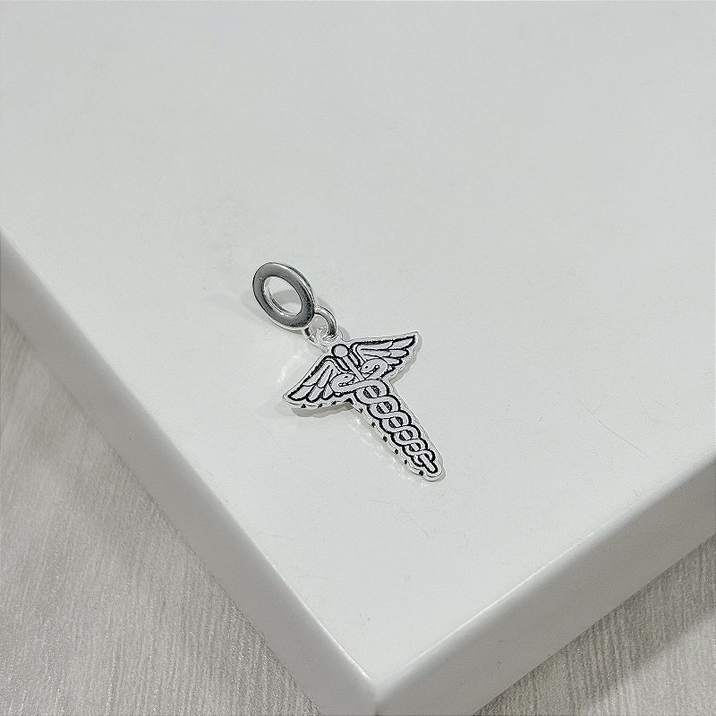 Pingente Símbolo Medicina em Prata - Pratas da Dani - Pratas de Lei e Acessórios