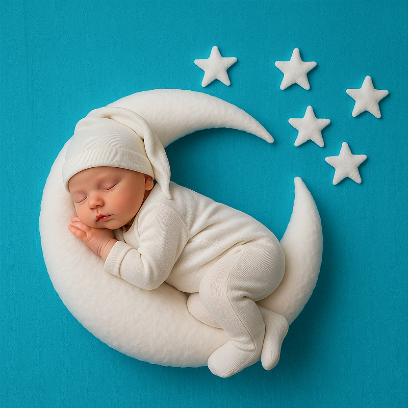 Lua e Estrelas Newborn | Props Newborn - Zeza Ventrameli