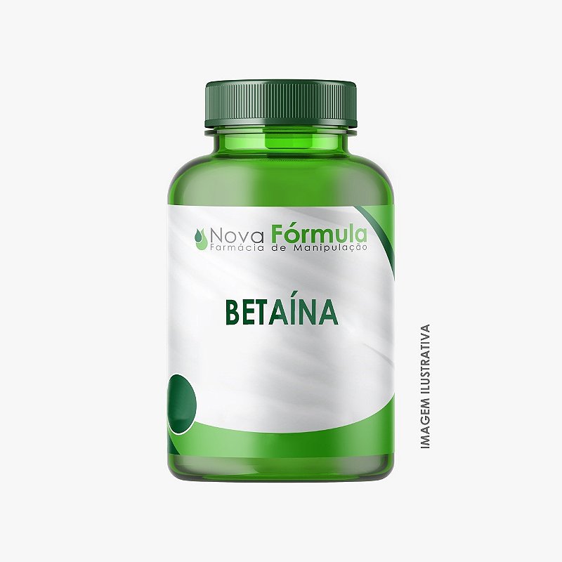 Betaína (HCL) 100mg 60 cápsulas - Nova Fórmula - Farmácia de Manipulação