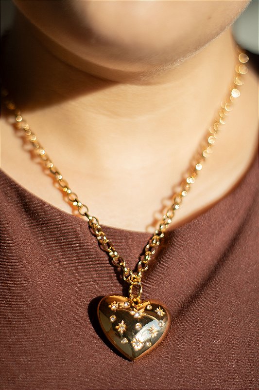 colar coração valente - Ana Moura acessórios