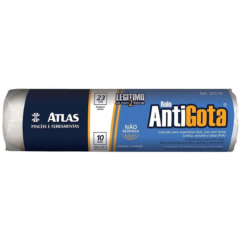 ROLO ATLAS PINTURA ANTI-GOTA 23 CM - Guaxucabos