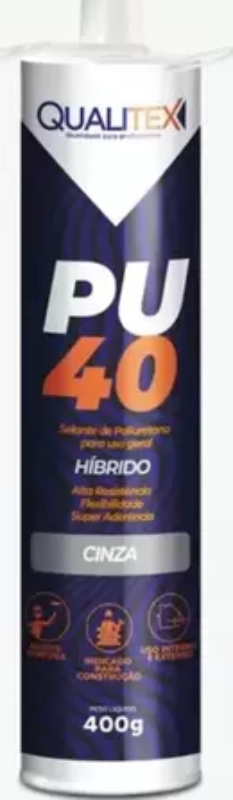 ADESIVO SELANTE PU40 CINZA 400G QUALITEX - Guaxucabos