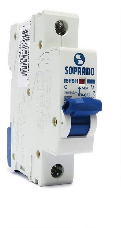 DISJUNTOR DIN UNIPOLAR SOPRANO CURVA C 40A (CEMIG) - Guaxucabos