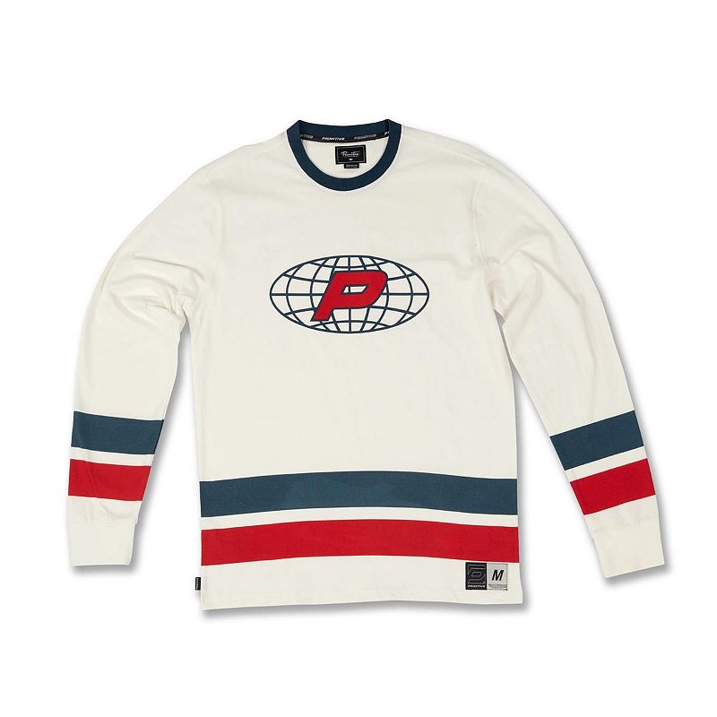 Camiseta Primitive LS 92 Jersey - Branca - Compacto - A Primeira ...