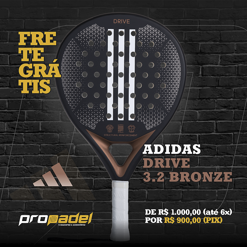 RAQUETE DE PADEL ADIDAS DRIVE 3.2 BRONZE - Loja Propadel