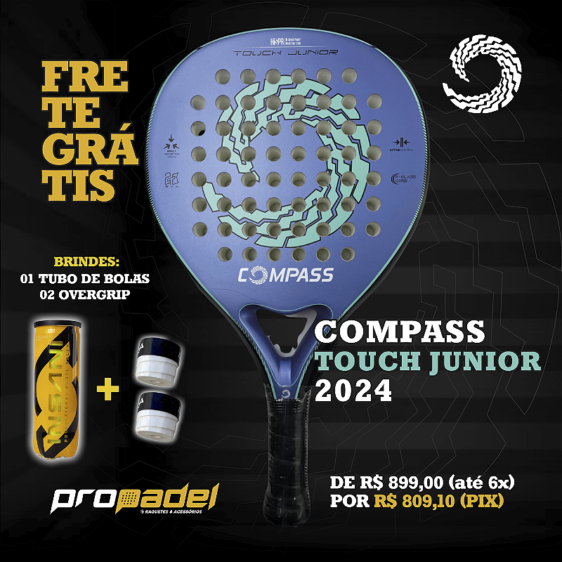 RAQUETE DE PADEL COMPASS TOUCH JUNIOR 2024 - Loja Propadel