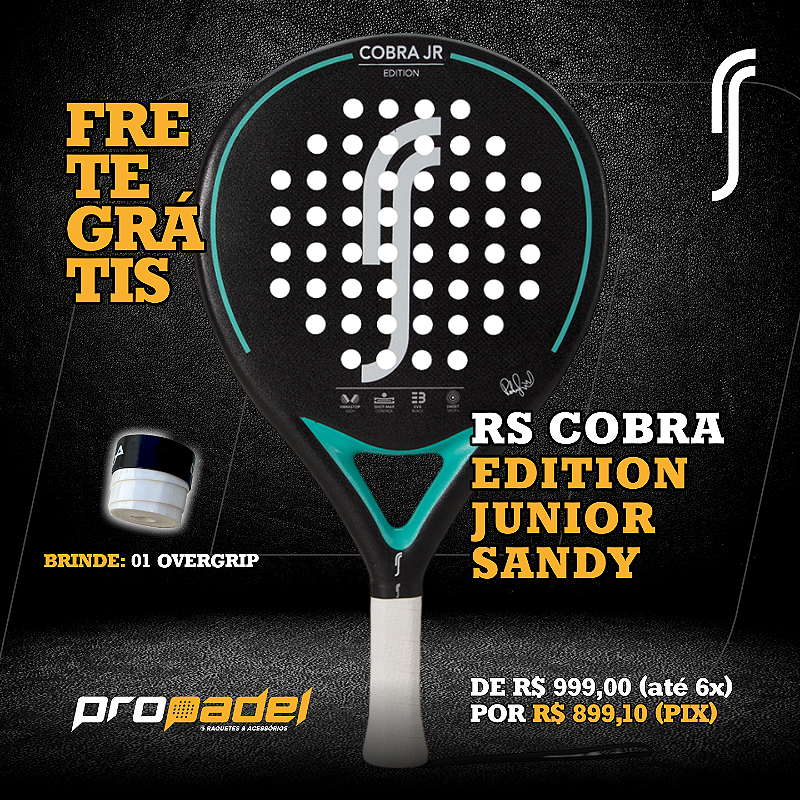 RAQUETE DE PADEL ROBIN SODERLING RS COBRA EDITION JUNIOR SANDY - Loja ...