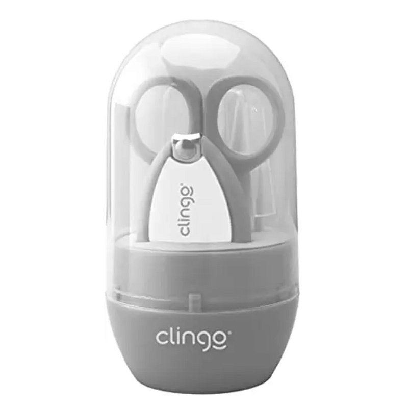Conjunto Manicure com Estojo Cinza - Clingo - Baby Buys Brasil