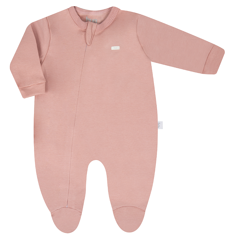 Macacão longo com zíper Rosa Antigo - Hug - Baby Buys Brasil