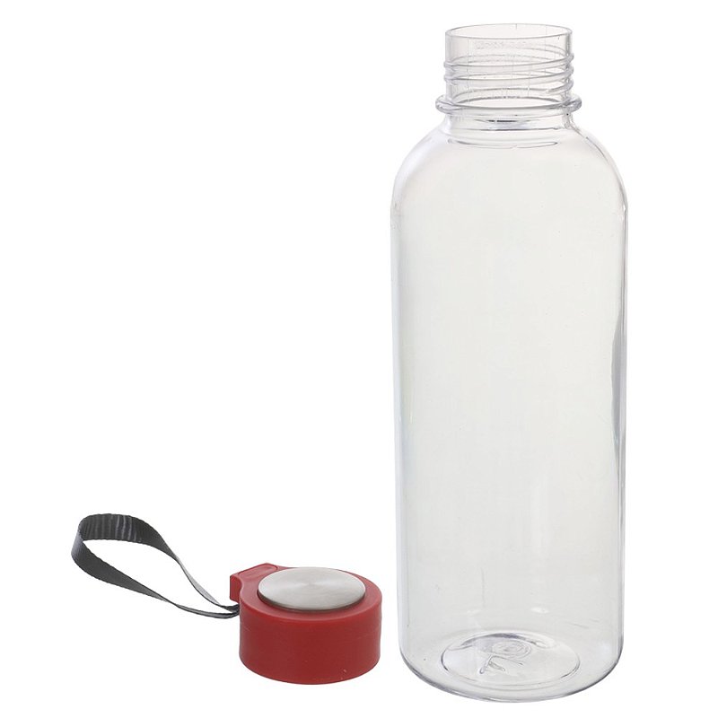 Kit 6 Garrafas de Plástico Com Tampa Vermelha 650ml - Não Resinado ...