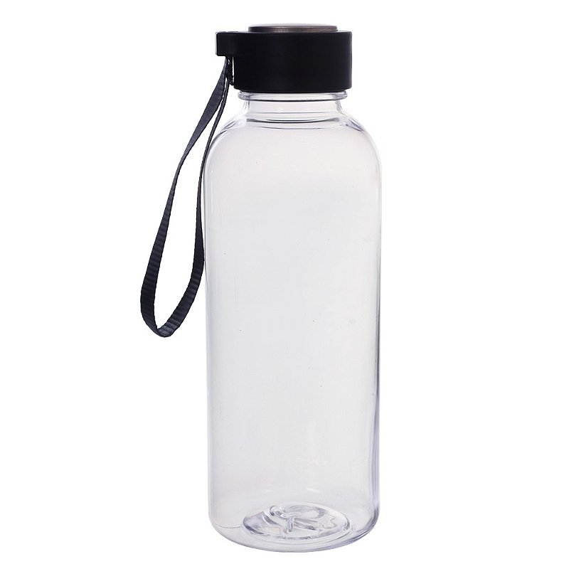 Kit 6 Garrafas de Plástico Com Tampa Preta 650ml - Não Resinado - Kloe ...