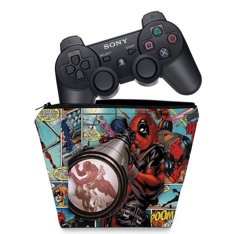 Capa PS3 Controle Case - Deadpool - Pop Arte Skins Atacado
